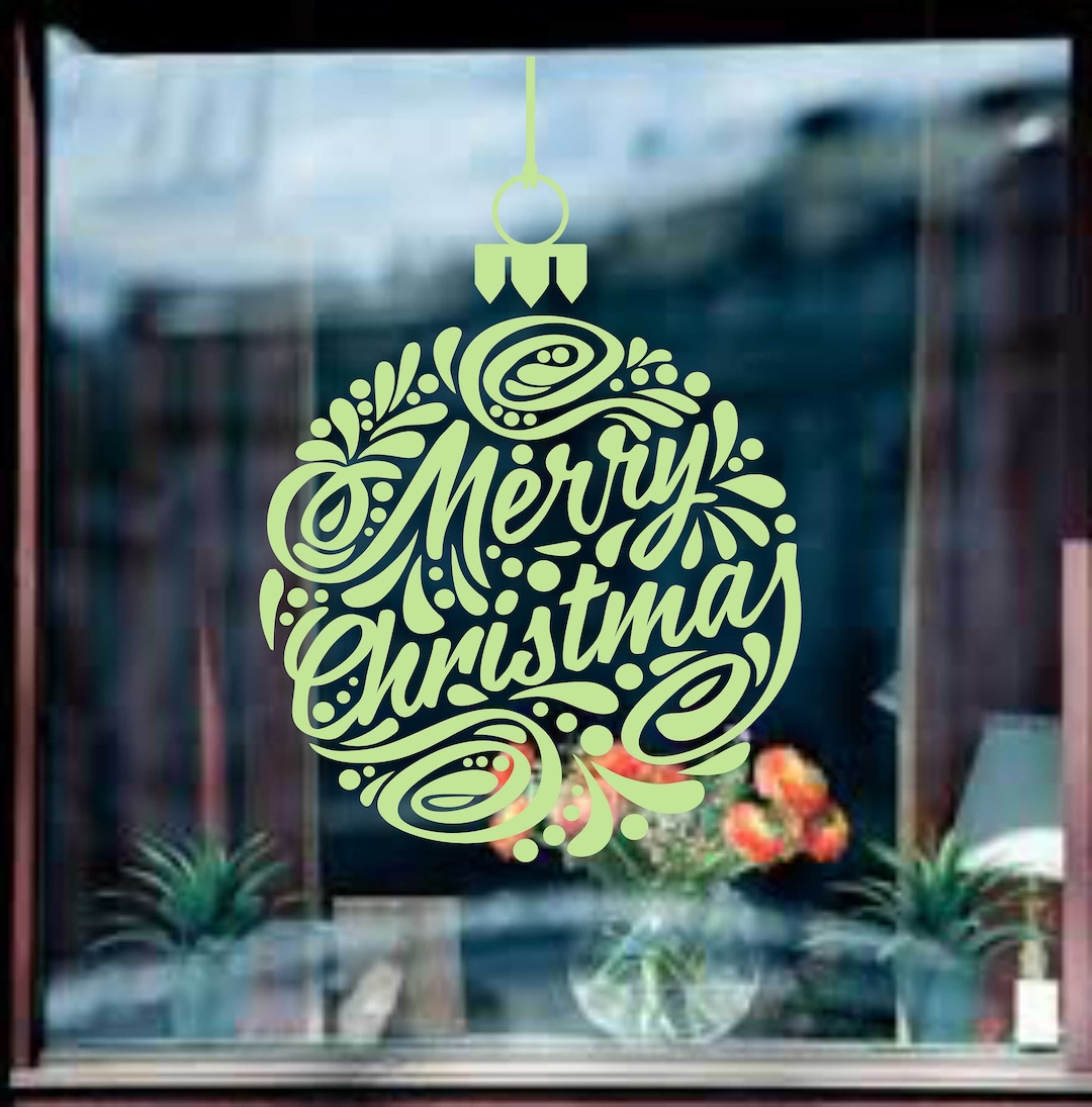 Vinyl Holiday Decal / Christmas Window Decals, Winter Decals, Christmas ...