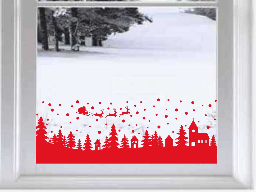 Vinyl Holiday Decal / Christmas Window Decals, Winter Decals, Christmas ...