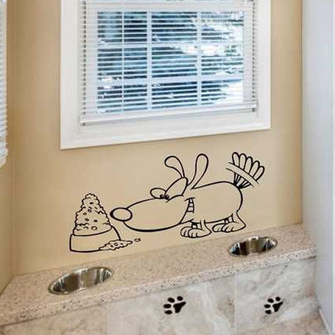 Dog Puppy Wall Vinyl Decal Decor - Laundry Room Vinyl Wall Decal Decor ...