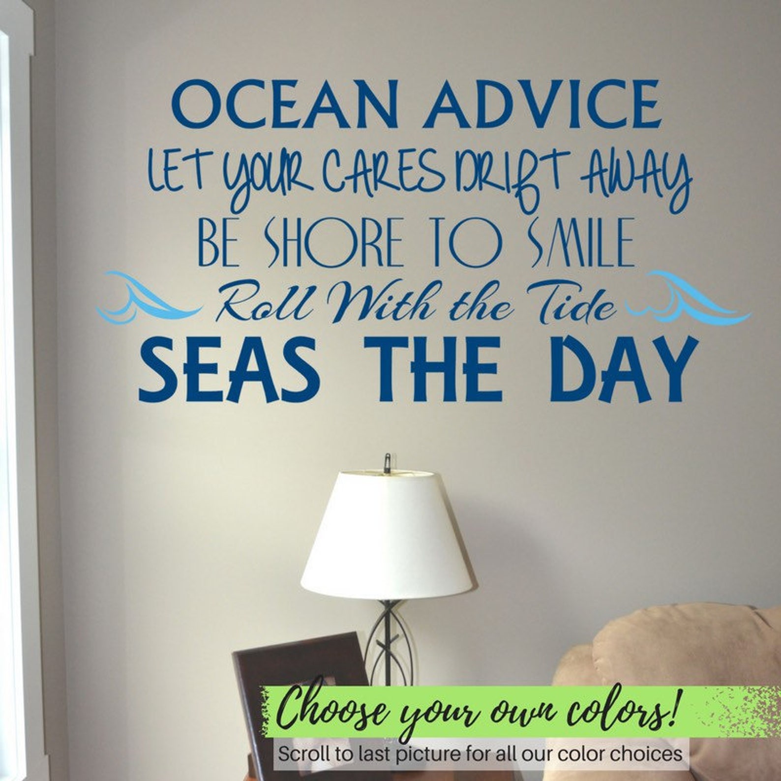 Ocean Vinyl Wall Decal Decor Nautical Decor Beach Quotes - Etsy
