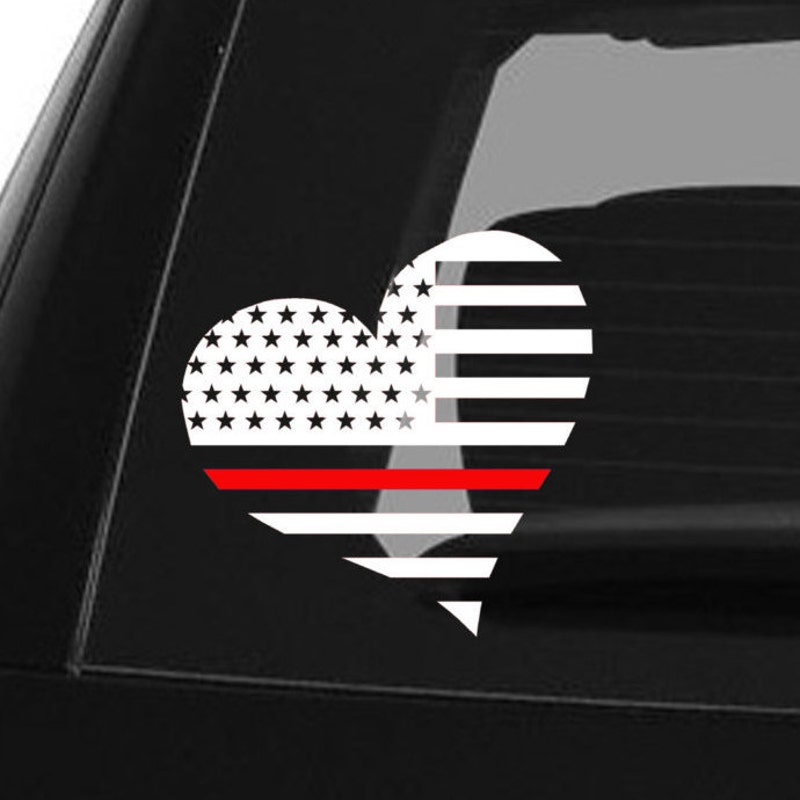 Thin Red Line Decal - Etsy