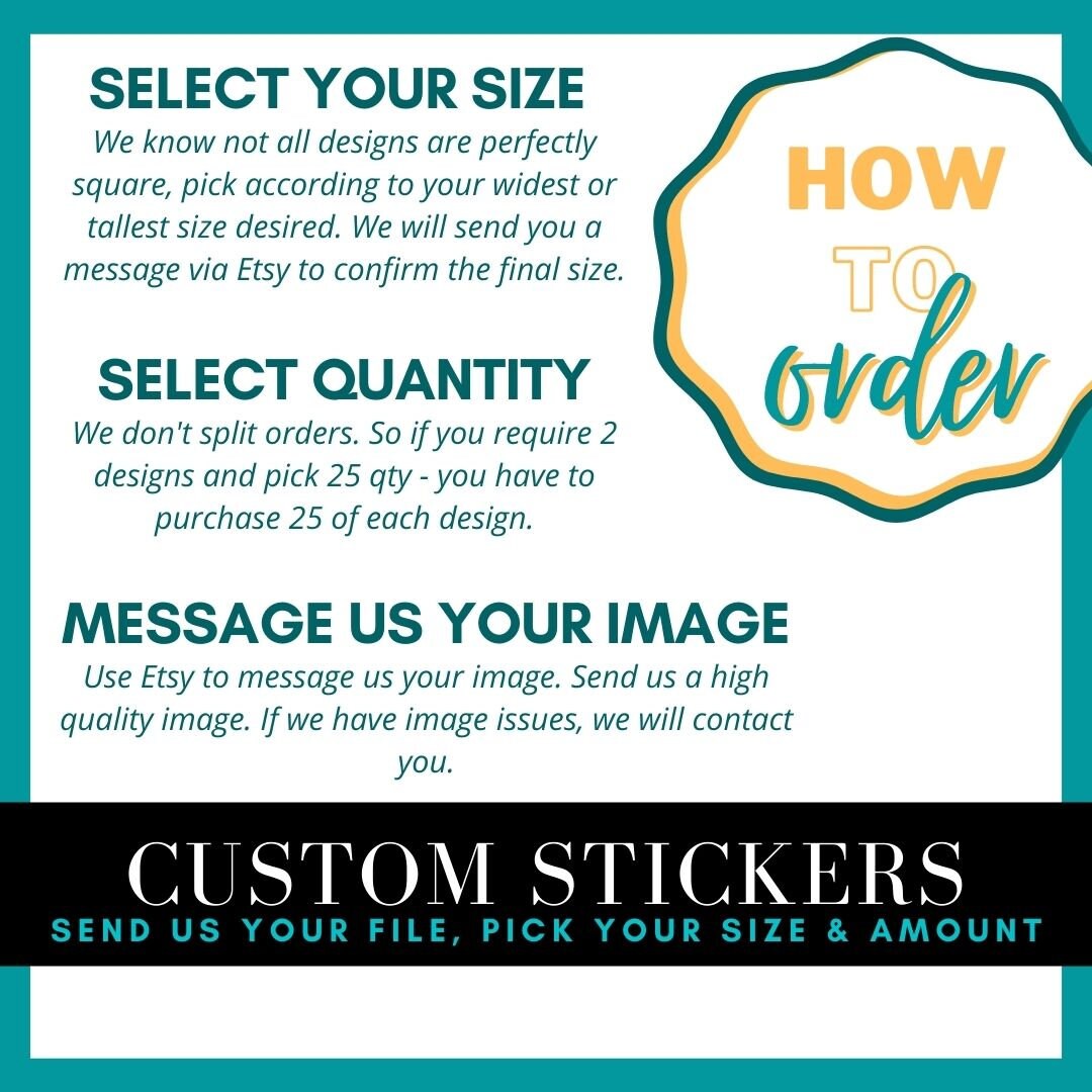 Your Custom Vinyl Sticker Cut to Any Shape we Eco Print Any | Etsy