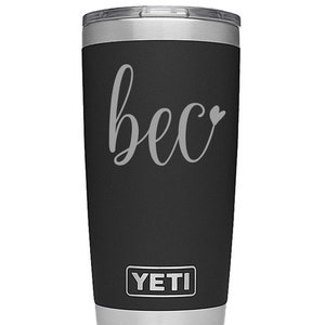 Monogram With Heart Vinyl Car Decal - Personalized Name Lettering ...
