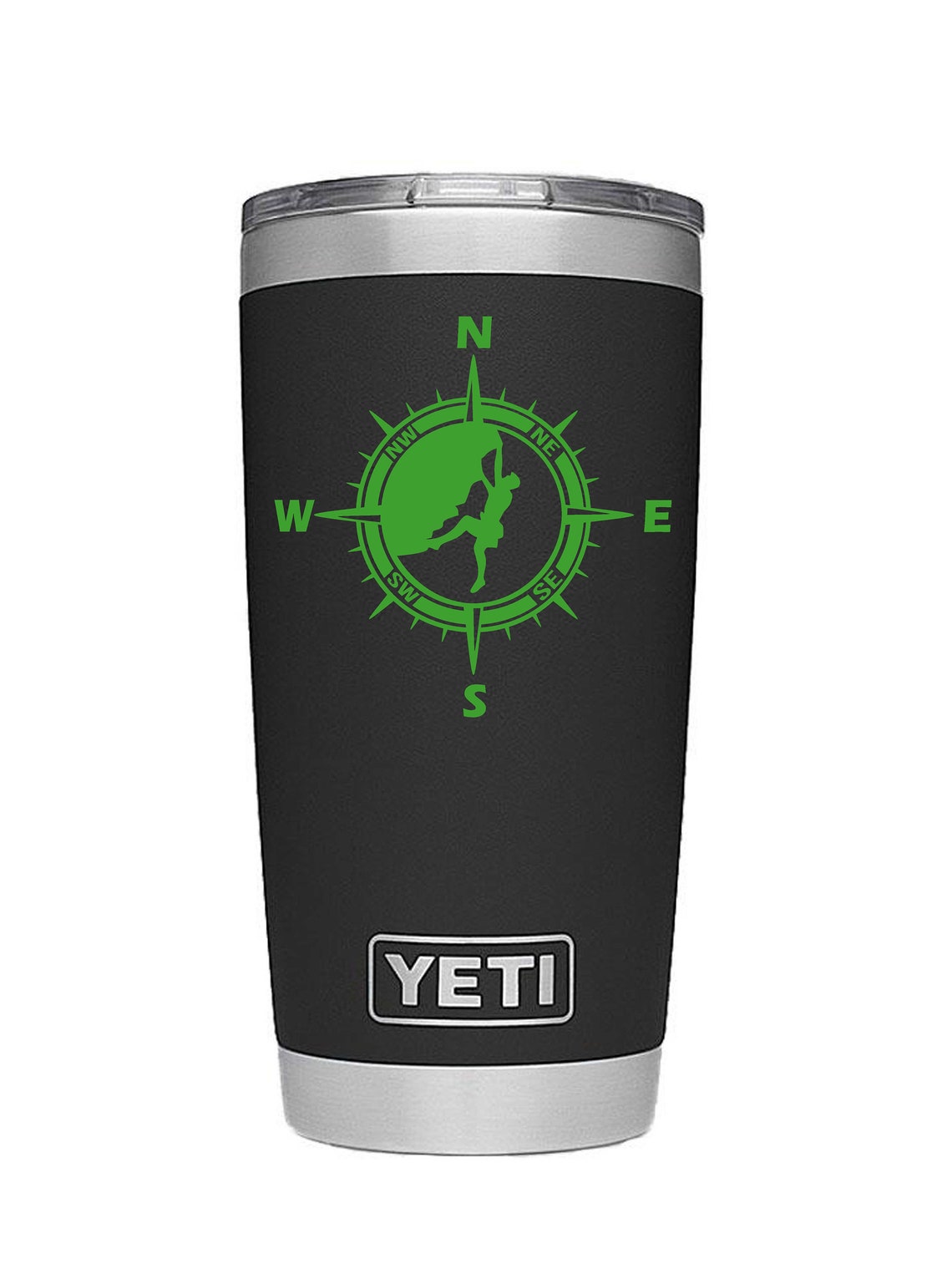 Mountains Decal Compass Mountain Climber Car Decal Laptop - Etsy