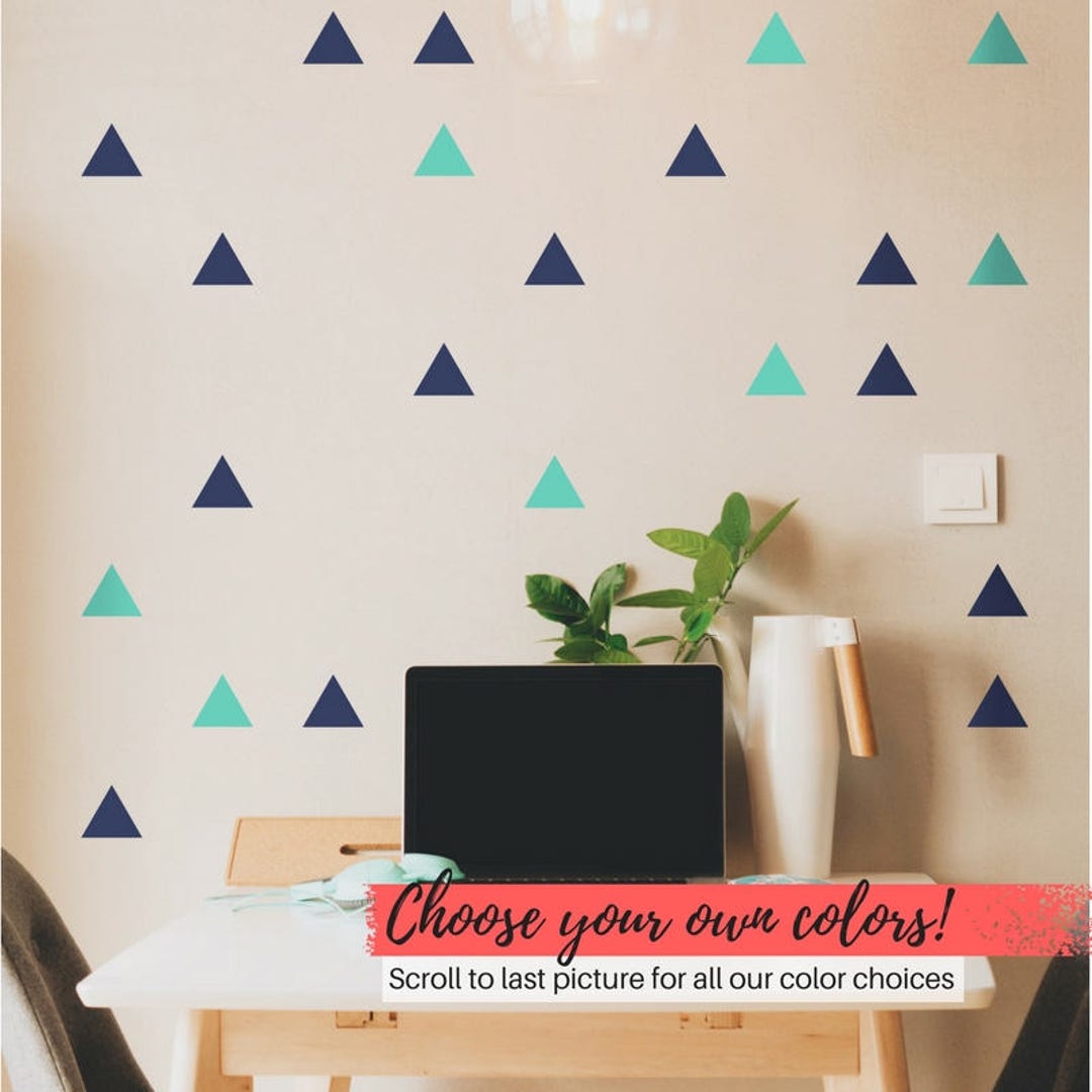 Gold Triangle Decals Vinyl Wall Decals Triangle Decals Tribal Decals ...