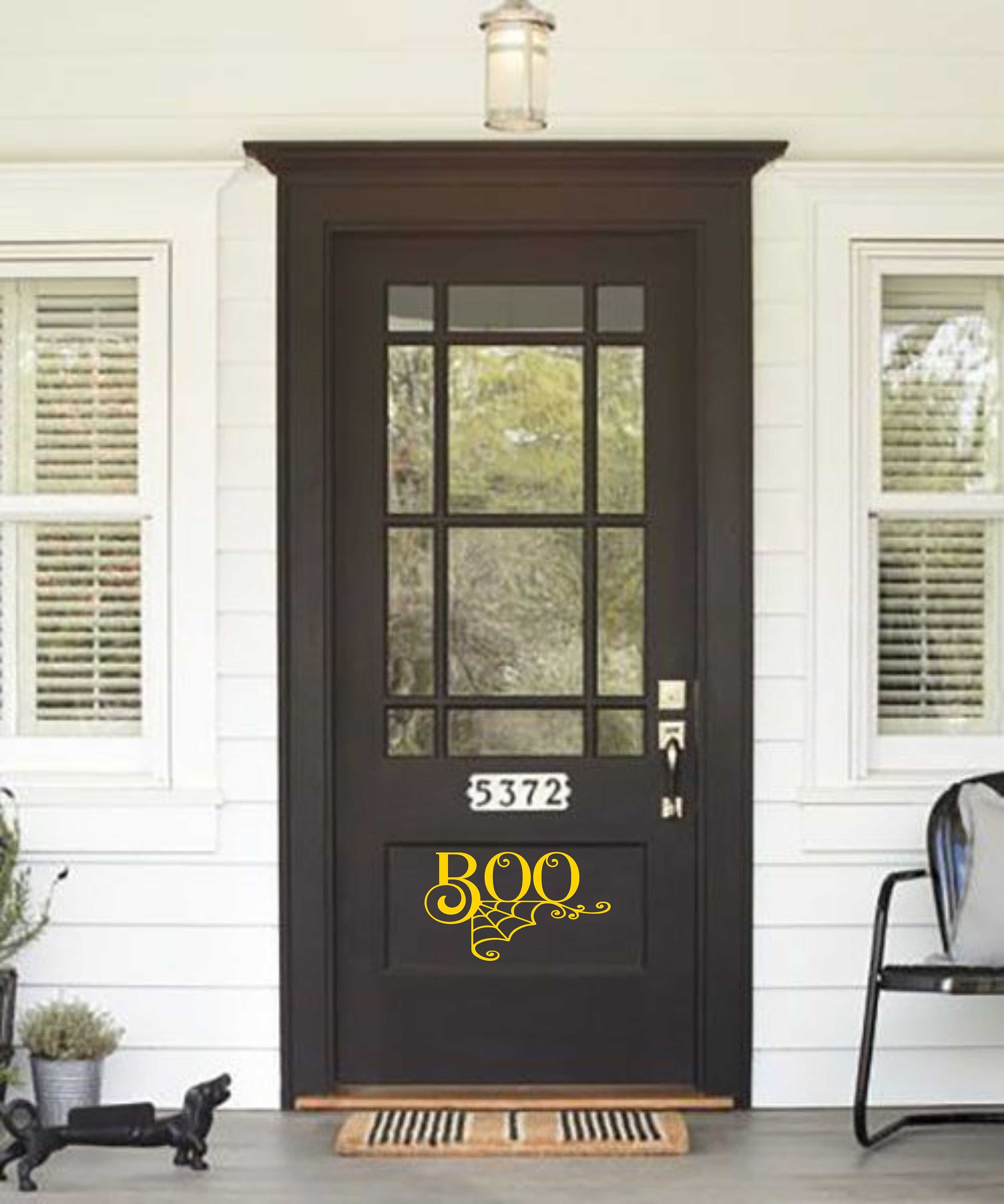 Temporary Boo Door Decal Trick or Treat Vinyl Decal Front - Etsy