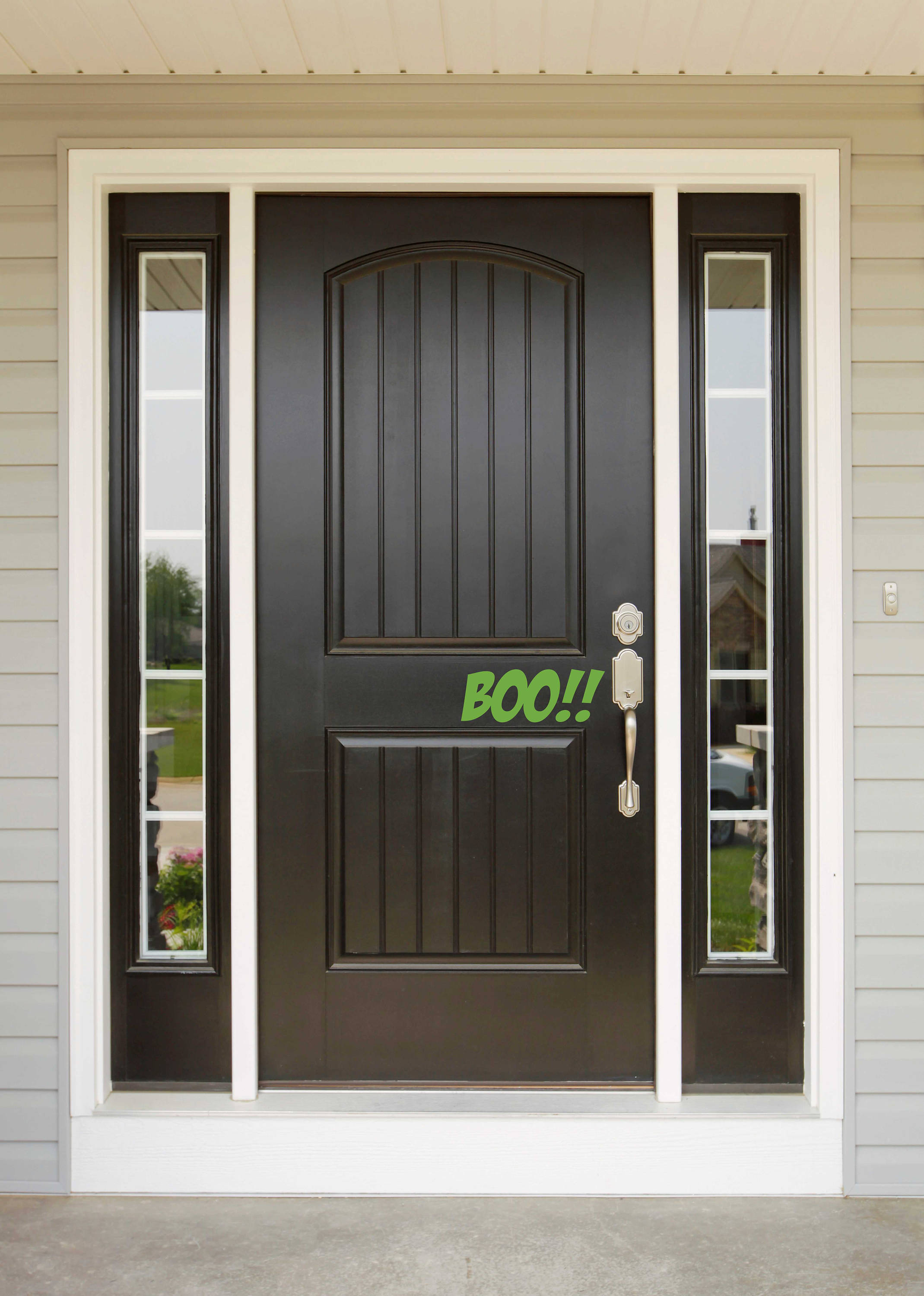 Temporary Boo Door Decal Trick or Treat Vinyl Decal Front | Etsy