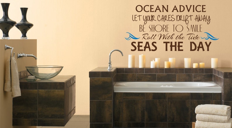 Ocean Vinyl Wall Decal Decor Nautical Decor Beach Quotes - Etsy