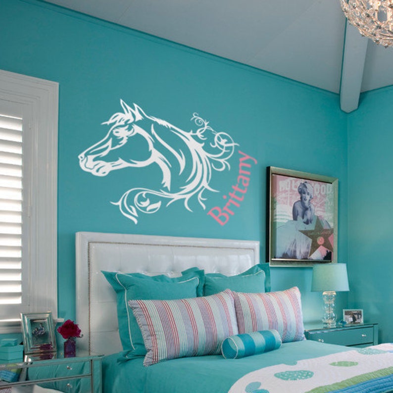 Personalized Horse Decal Wall Decal Horse Vinyl Wall Decal - Etsy