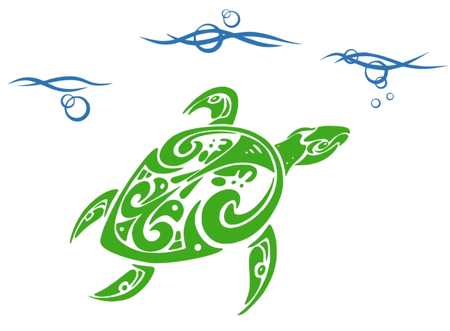 Turtle Wall Decal Sea Turtle Wall Decal Tortoise Sea Animals - Etsy