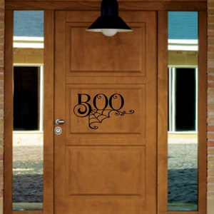 Temporary Boo Door Decal - Trick or Treat Vinyl Decal - Front Door ...