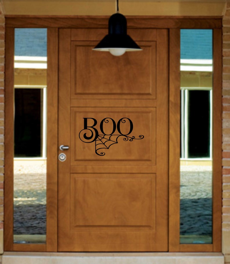 Temporary Boo Door Decal Trick or Treat Vinyl Decal Front | Etsy