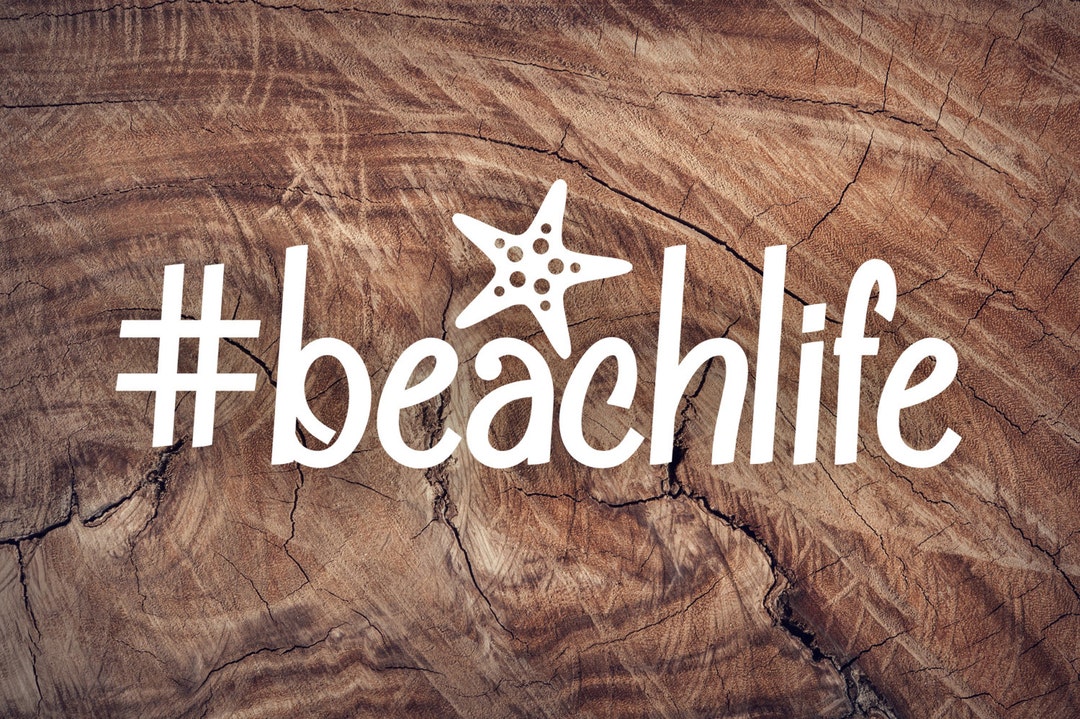 Beach Life Vinyl Decal - Vinyl Sticker-beach Decal, Ocean Decal, Car ...