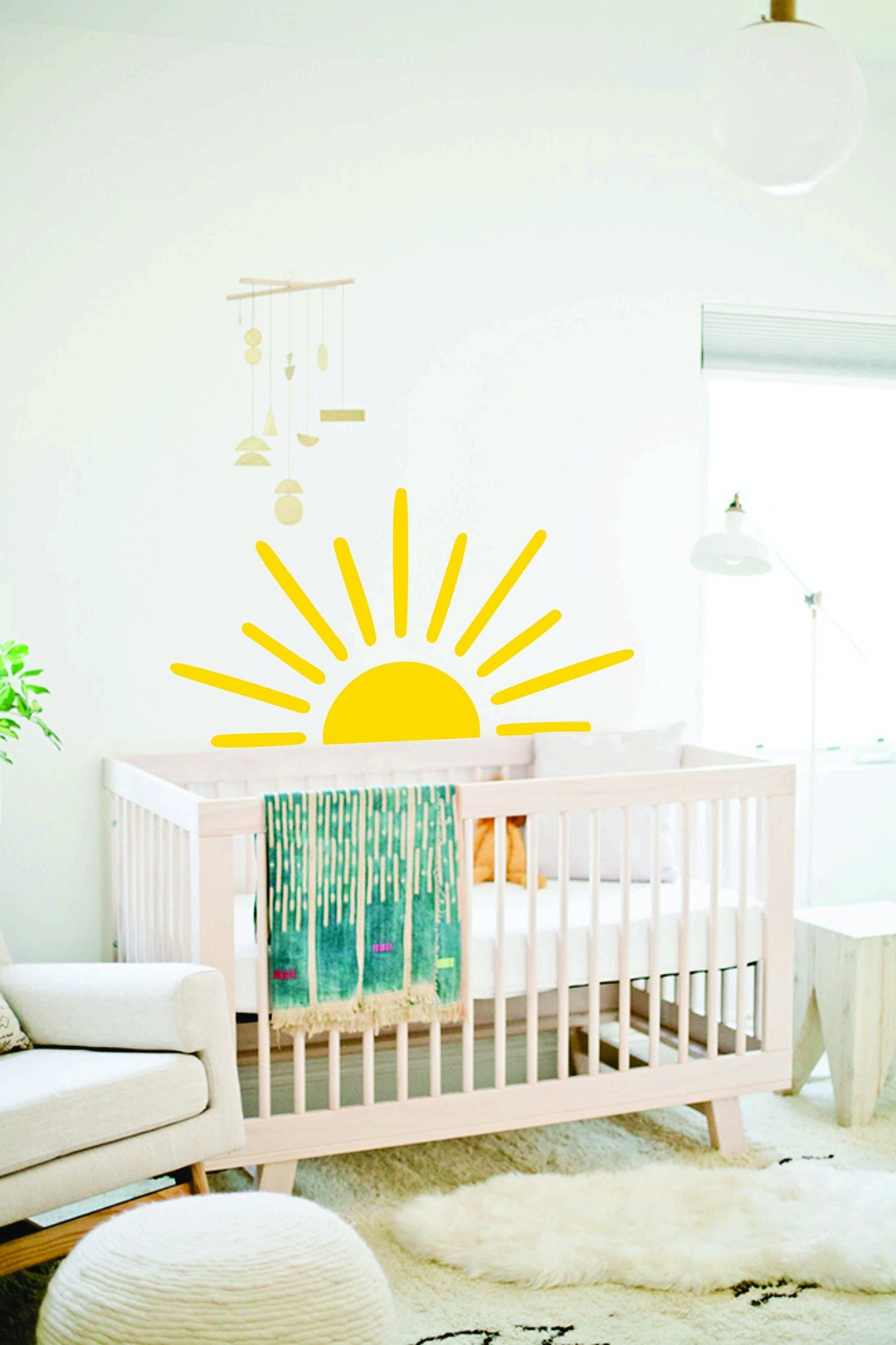 Half Rising Sun Vinyl Wall Decal: Nursery Decor - Etsy
