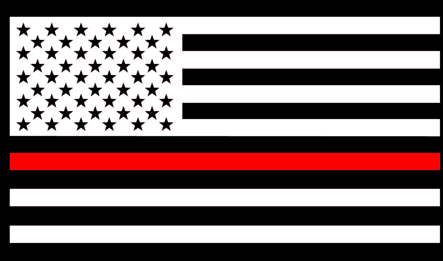 Thin Red Line Decal Firefighter Car Decal Yeti Decal Back the - Etsy