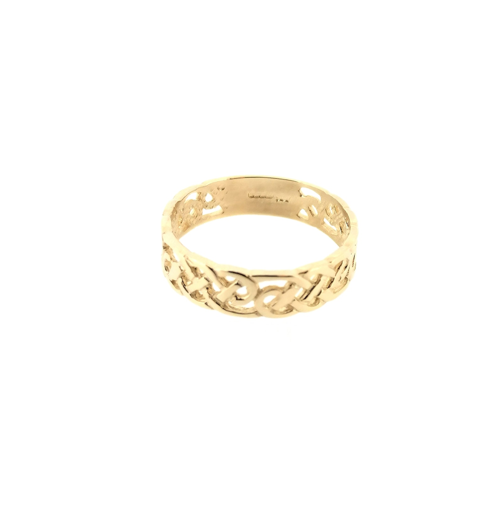 Solid 9ct Yellow Gold Irish Celtic Infinity Knot 5mm Band Ring | Etsy UK