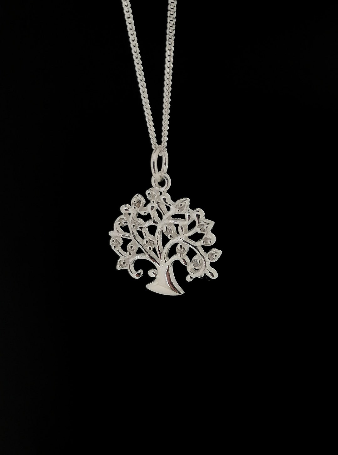 Sterling Silver Tree of Life Pendant, Ladies Cubic Zirconia Tree of ...
