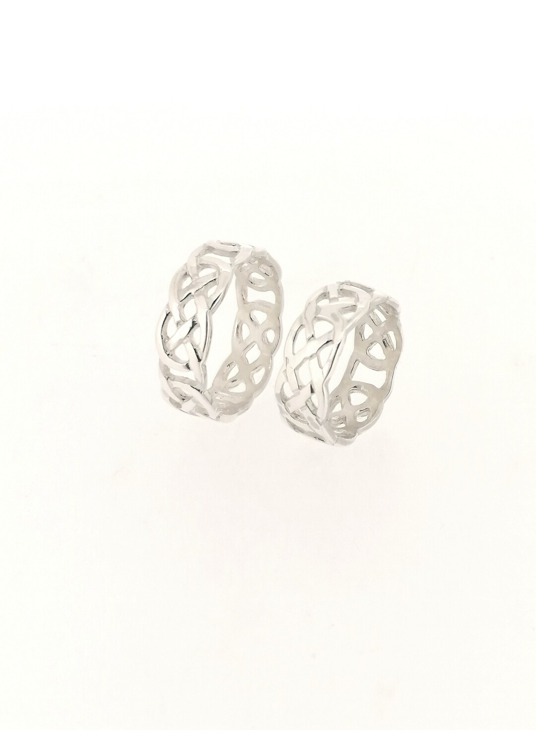Couples Sterling Silver Infinity Knot Love Rings, Matching Celtic Bands ...