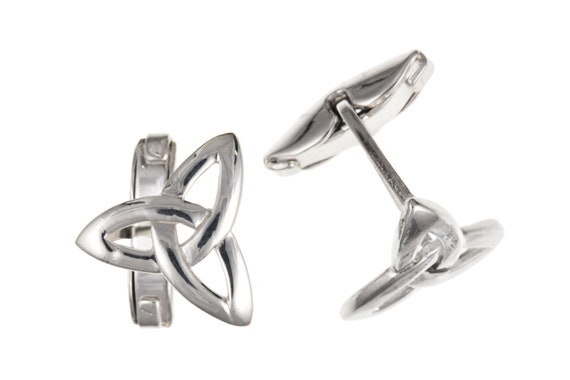 Sterling Silver Irish Celtic Trinity Knot Cufflinks Men's - Etsy