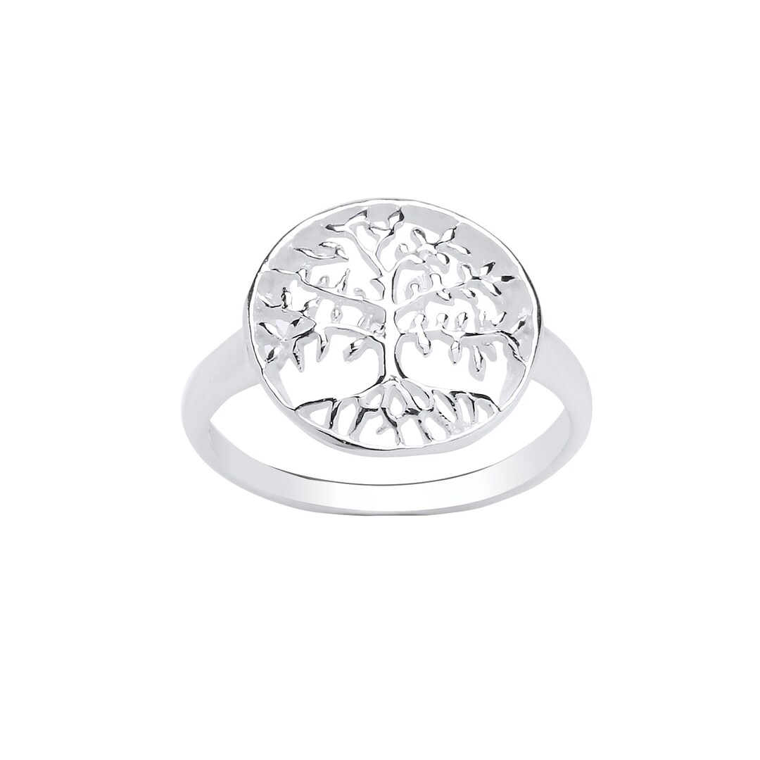 Tree of Life Ring, Solid Sterling Silver, Family Tree of Knowledge, UK ...