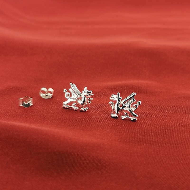 Dragon Stud. Earrings - Etsy UK