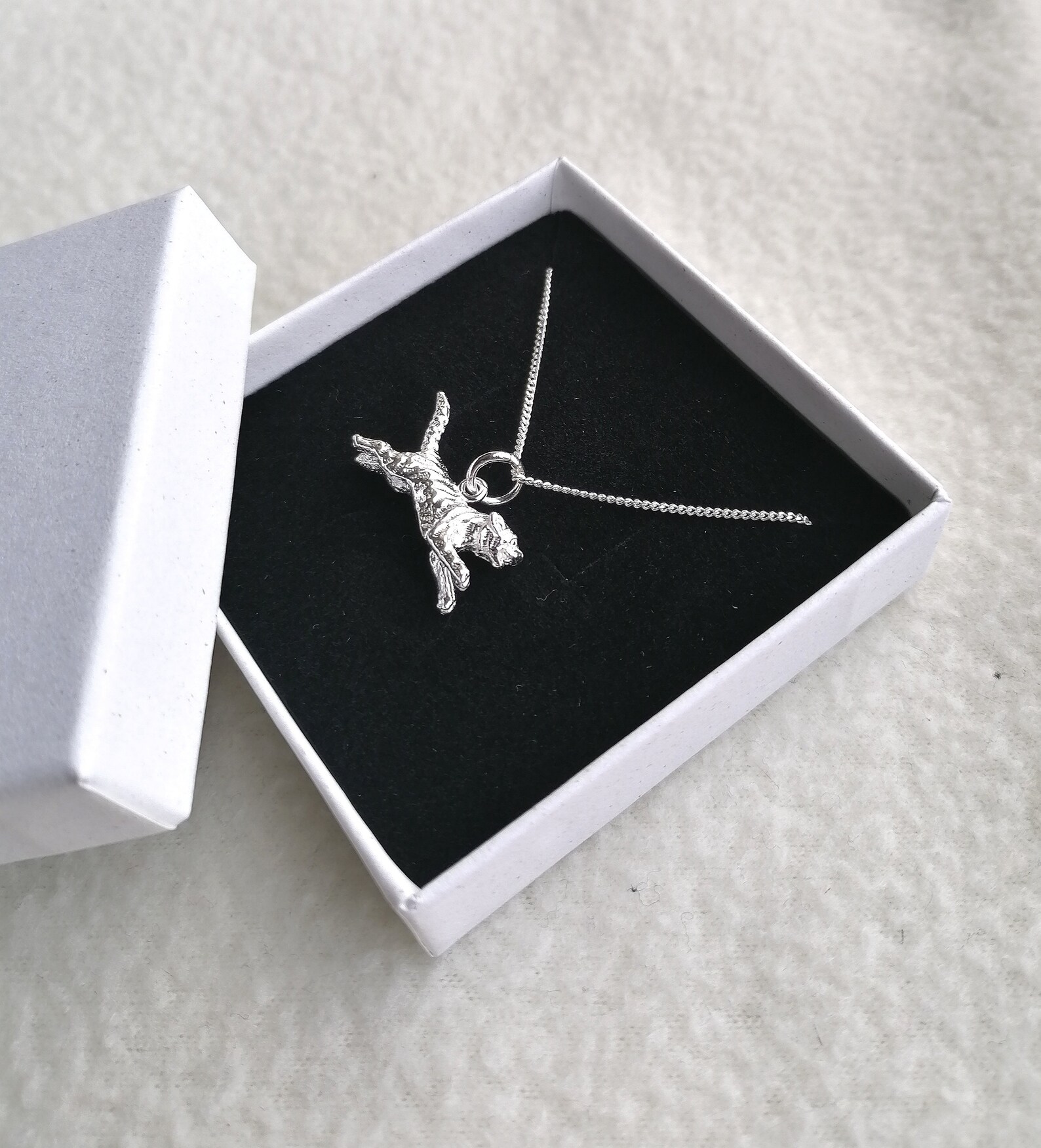 Tiger Pendant Sterling Silver With 18 Silver Chain - Etsy UK