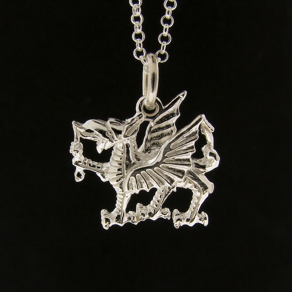 Welsh Pendant Silver - Etsy UK