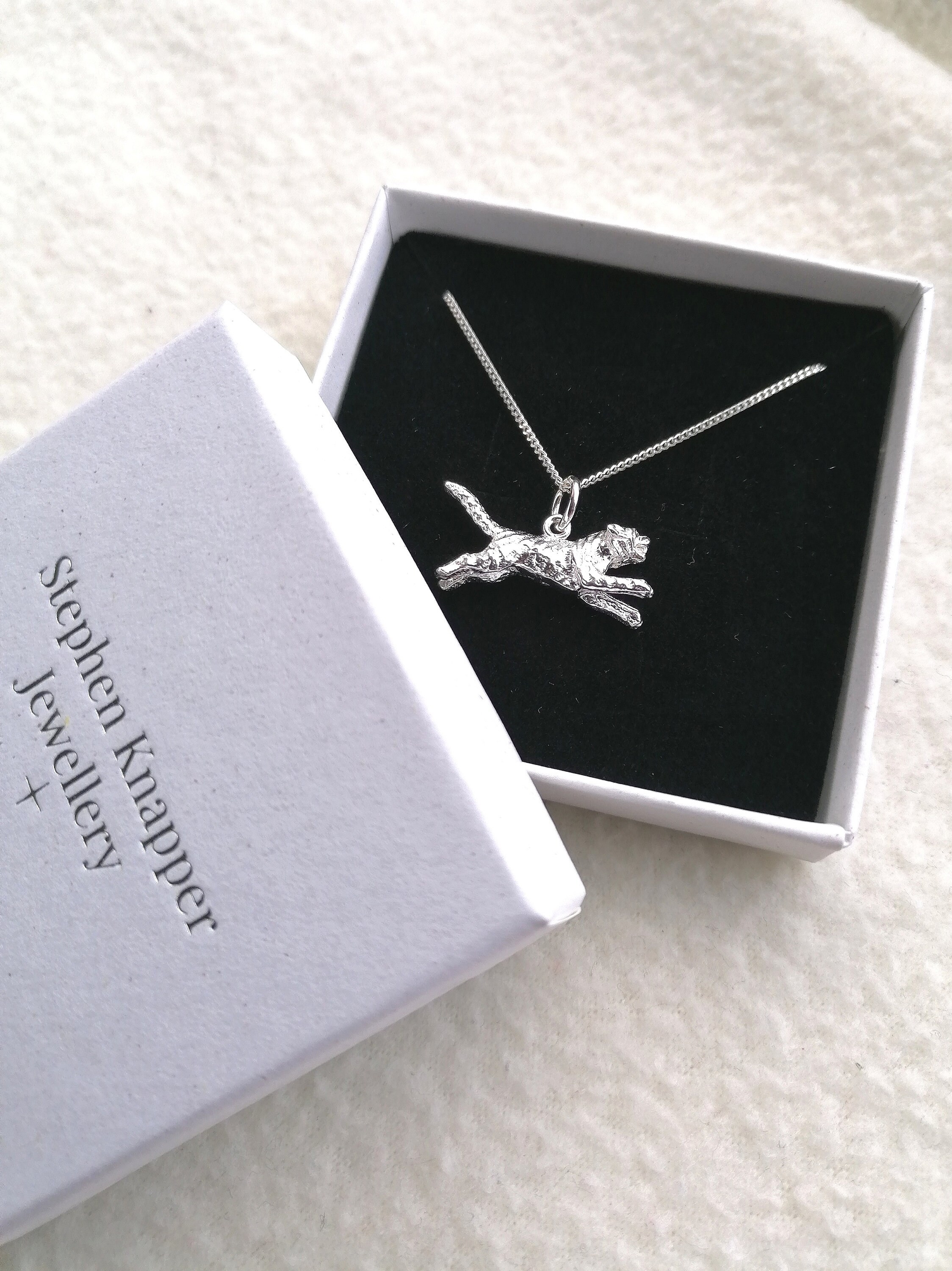 Tiger Pendant Sterling Silver With 18 Silver Chain - Etsy UK