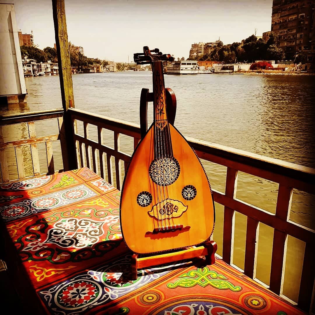 Handcrafted Wooden Oud or Lute Stand - Artisan-carved Oud Display Rack ...