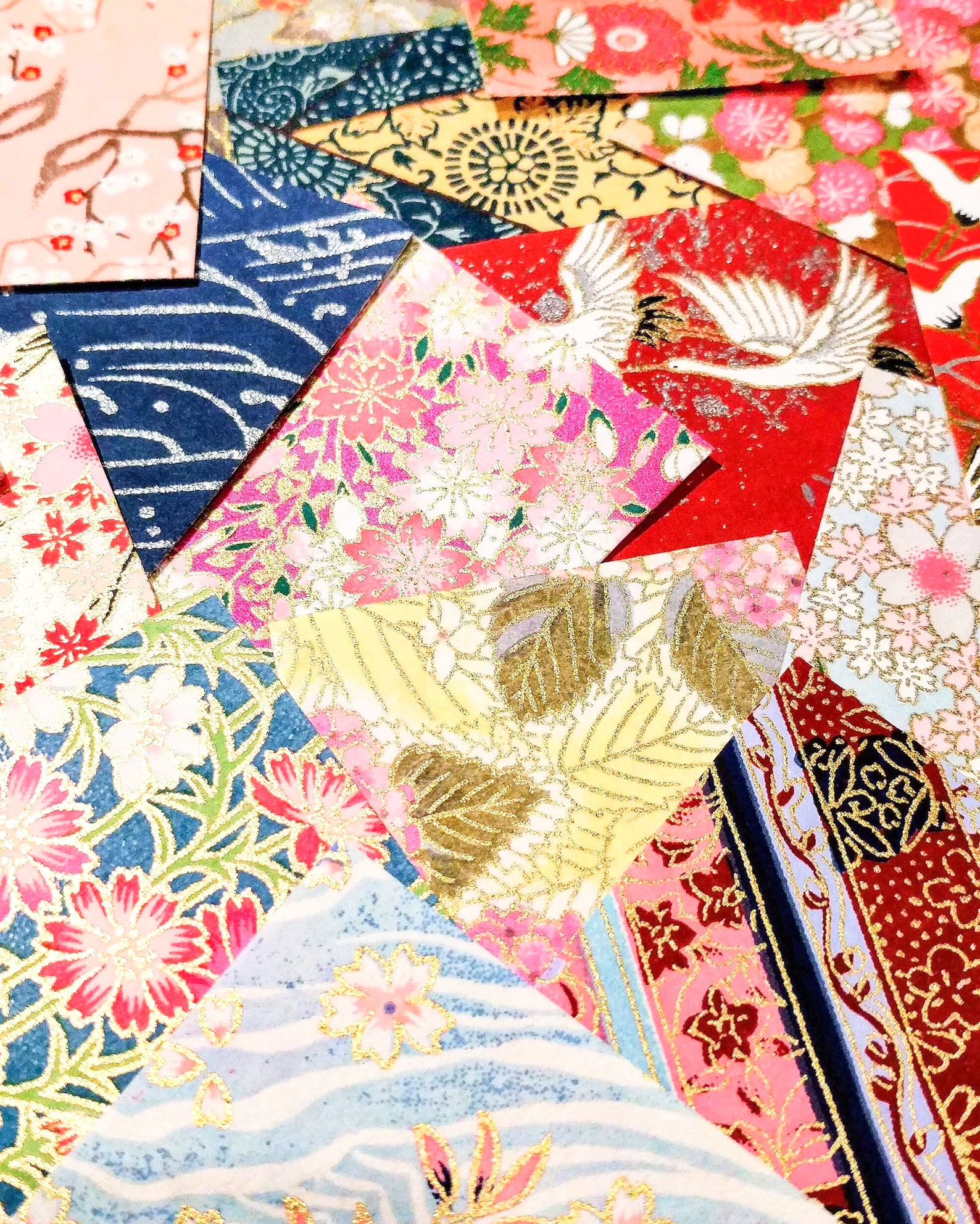 Assorted MINI SMALL Origami Paper Washi Paper Yuzen Paper Chiyogami ...