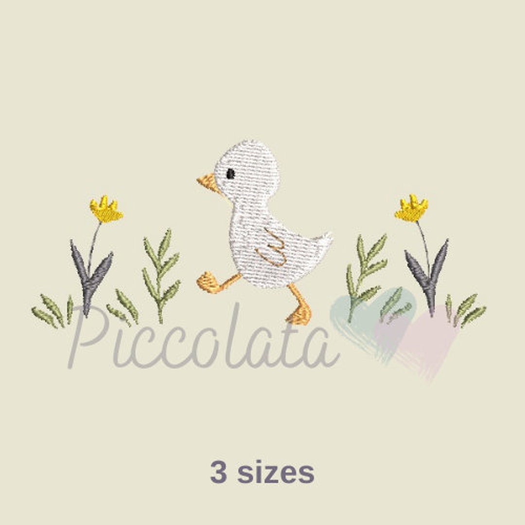 Baby Duck Embroidery Design / Cottagecore Embroidery Design / Farm ...