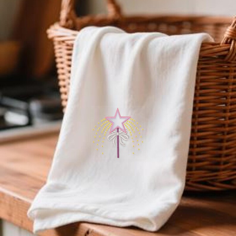 Star Wand Machine Embroidery Design, Fairy Magic Wand Embroidery File ...