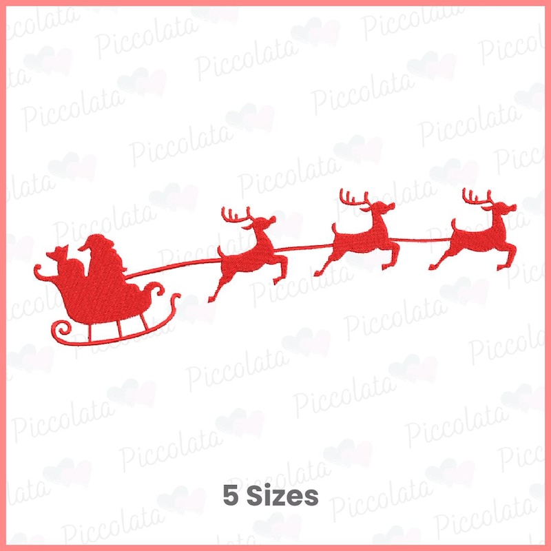 Sleigh Embroidery Digital - Etsy UK
