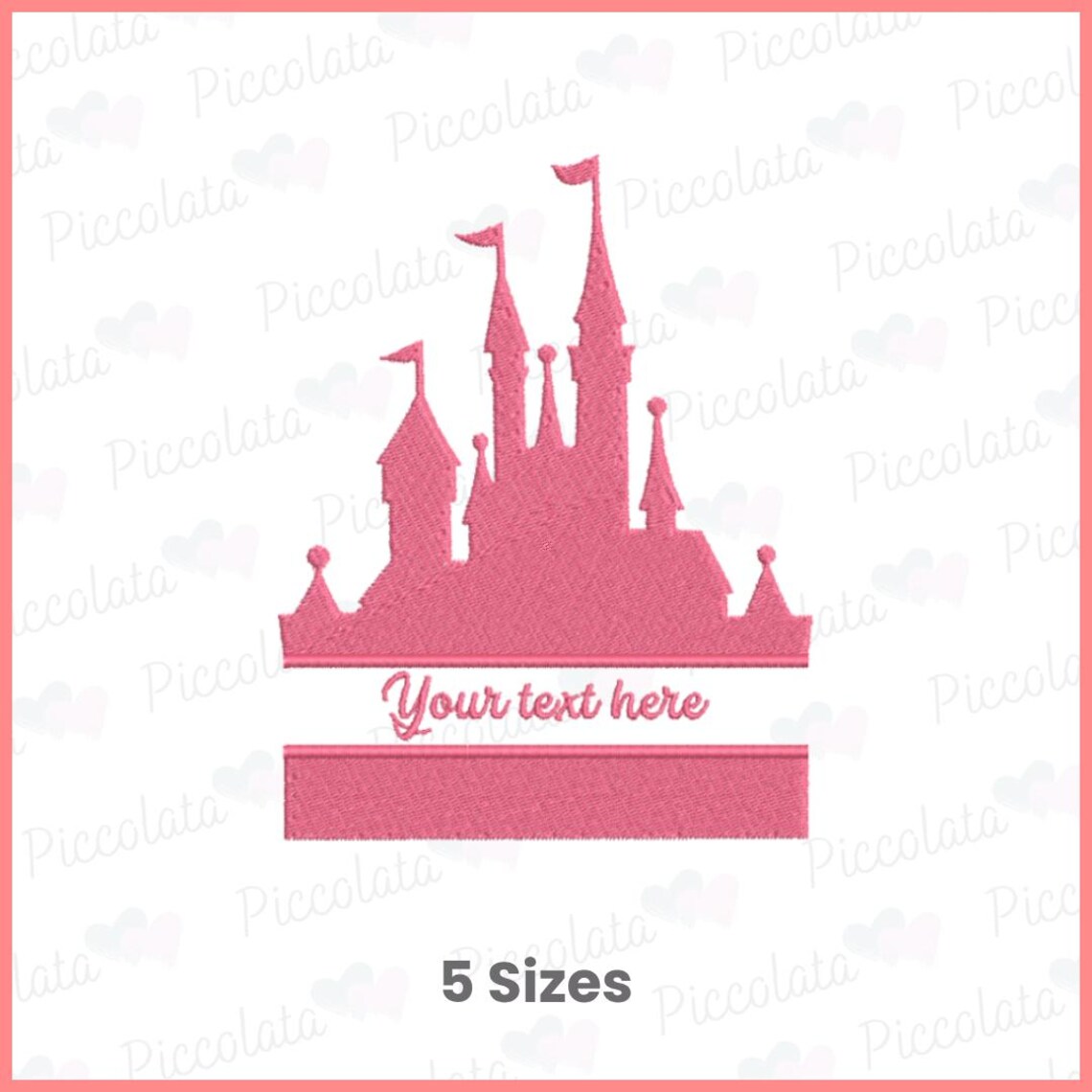 Castle Embroidery Design | Customizable Machine Embroidery Pattern ...