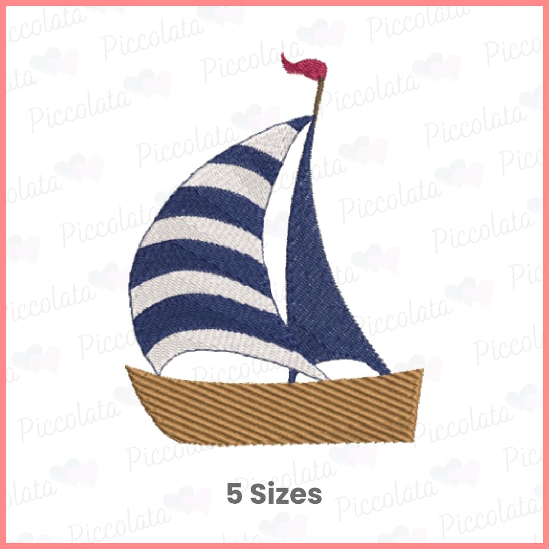 Sailboat Embroidery Design / Sailing Boat Embroidery Design Baby ...