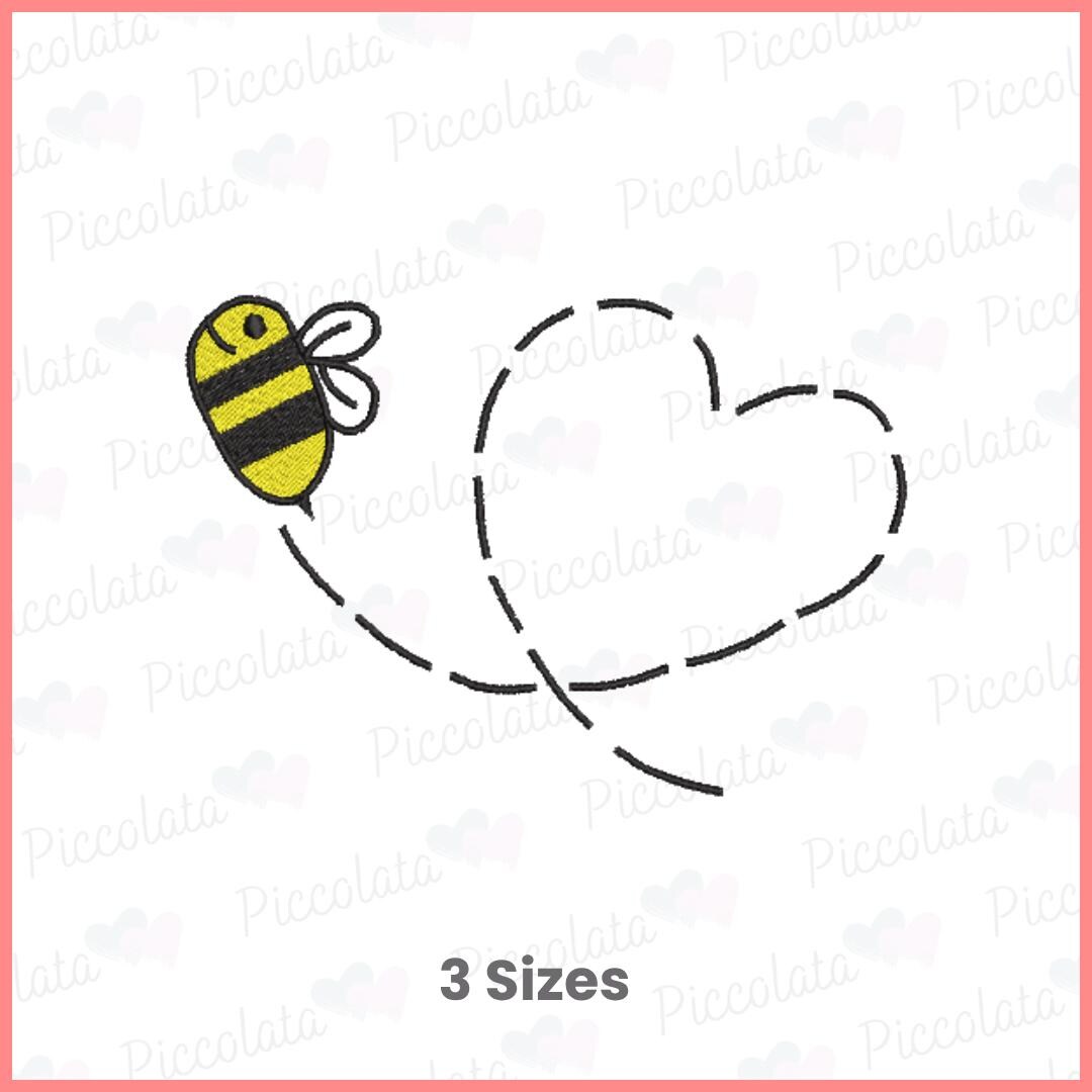Bee Mine Valentine’s Day Embroidery Design | Bumblebee Heart Machine ...