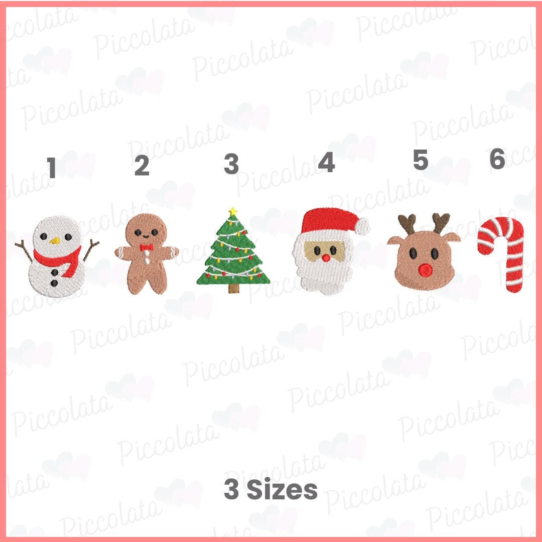 Mini Christmas Embroidery Design Set | 6 Festive Holiday Patterns for ...
