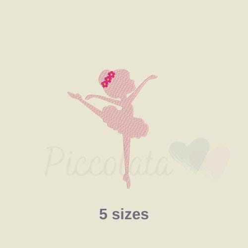 Ballerina Girl Embroidery Design, Dance Silhouette (digital Download ...