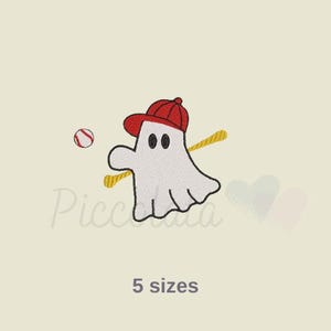 Ghost Playing Baseball Embroidery Design / Ghost Embroidery Design ...