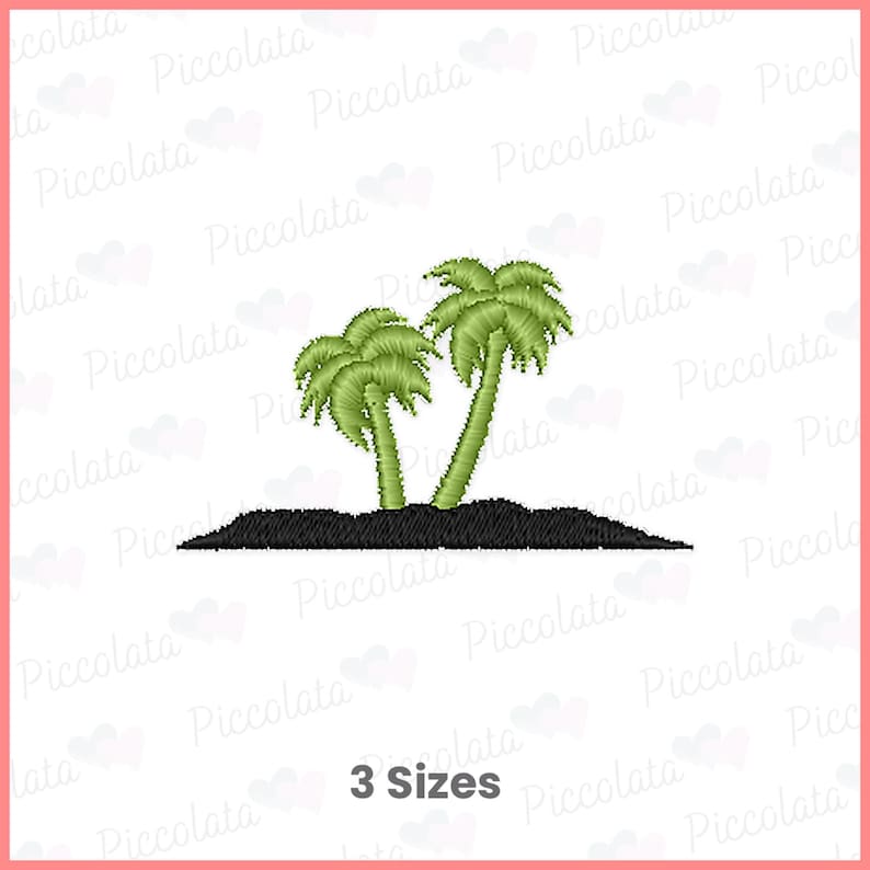 Palm Tree Machine Embroidery Design, Tropical Island Embroidery File ...