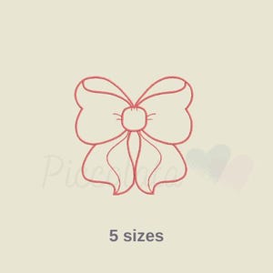 Bow Embroidery Design / Ribbon Embroidery Design / Bow Embroidery ...