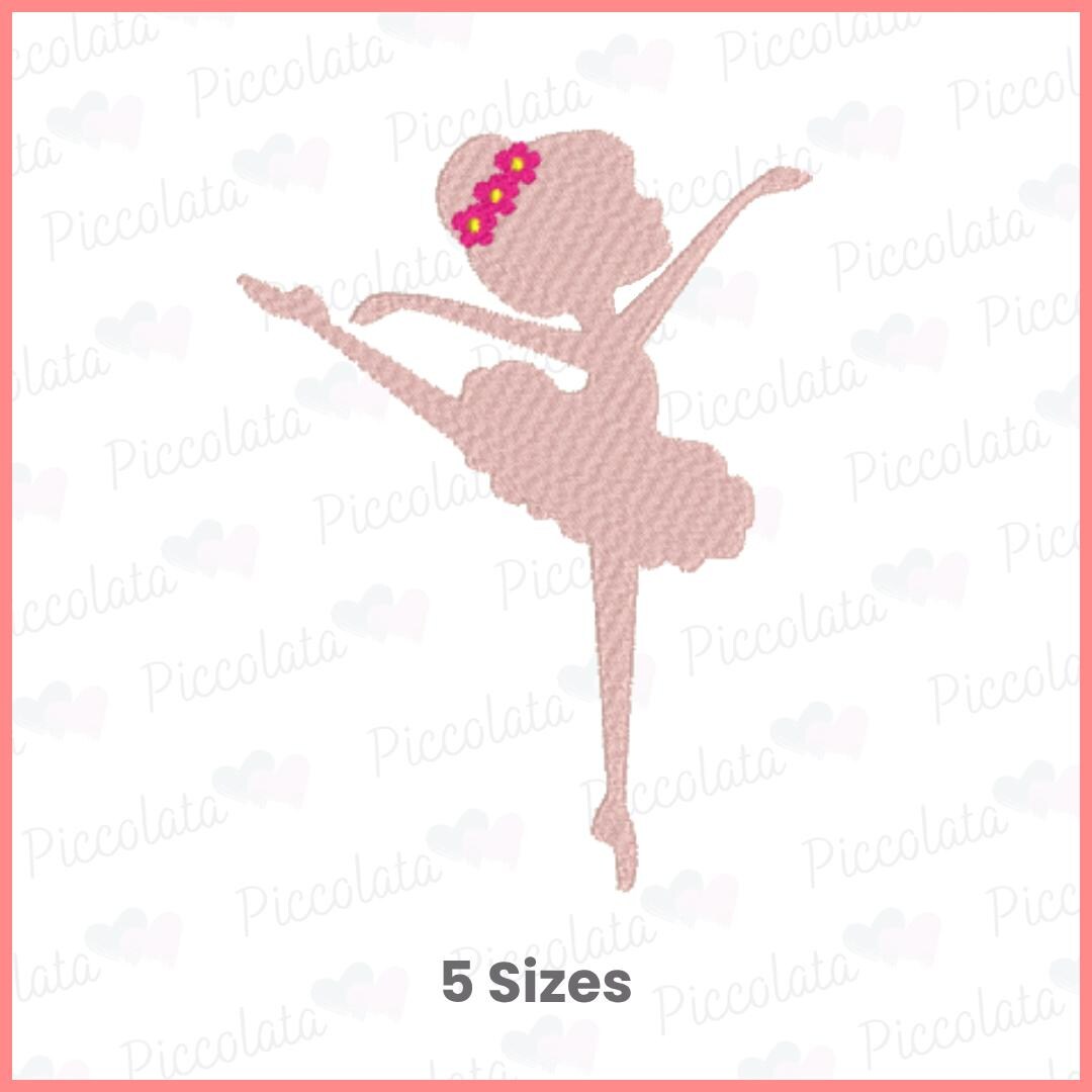 Ballerina Girl Embroidery Design, Dance Silhouette (digital Download ...