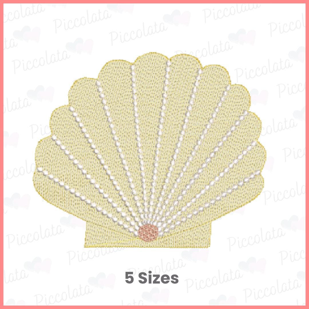 Seashell Embroidery Design / Shell Embroidery Design / Marine ...