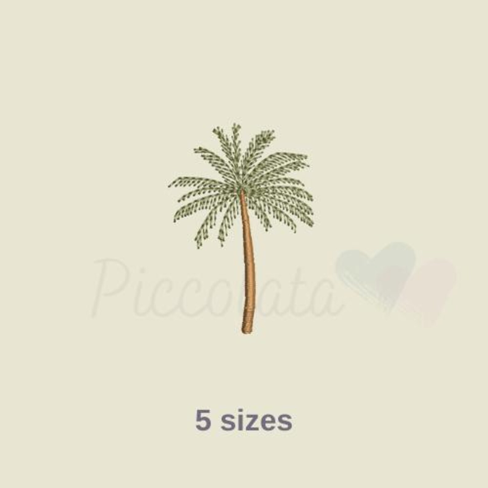 Palm Tree Embroidery Design, Beach Theme (digital File) - Etsy