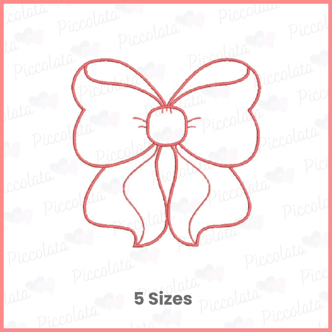 Bow Embroidery Design / Ribbon Embroidery Design / Bow Embroidery ...