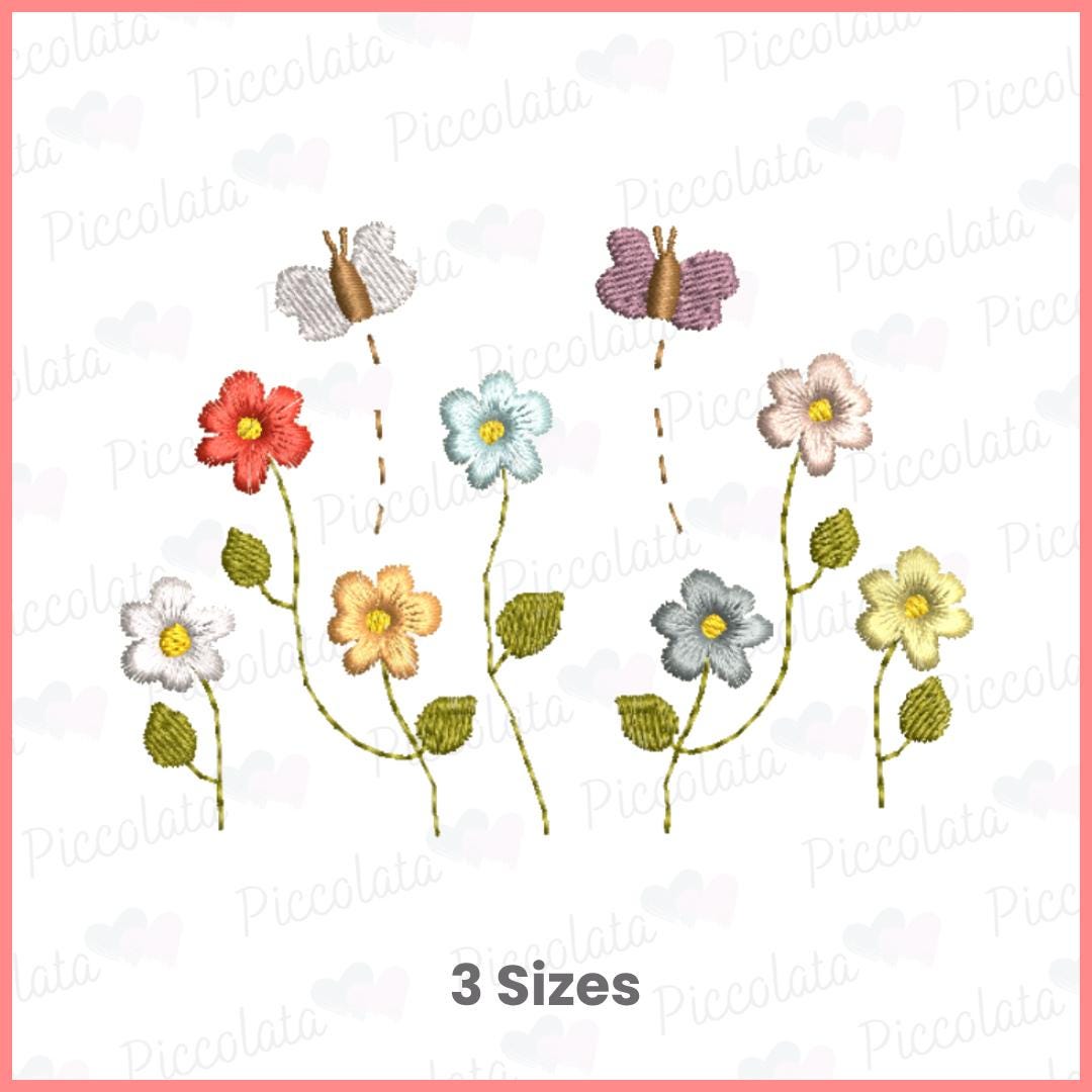 Floral Machine Embroidery Design / Flowers Embroidery Design / Digital ...
