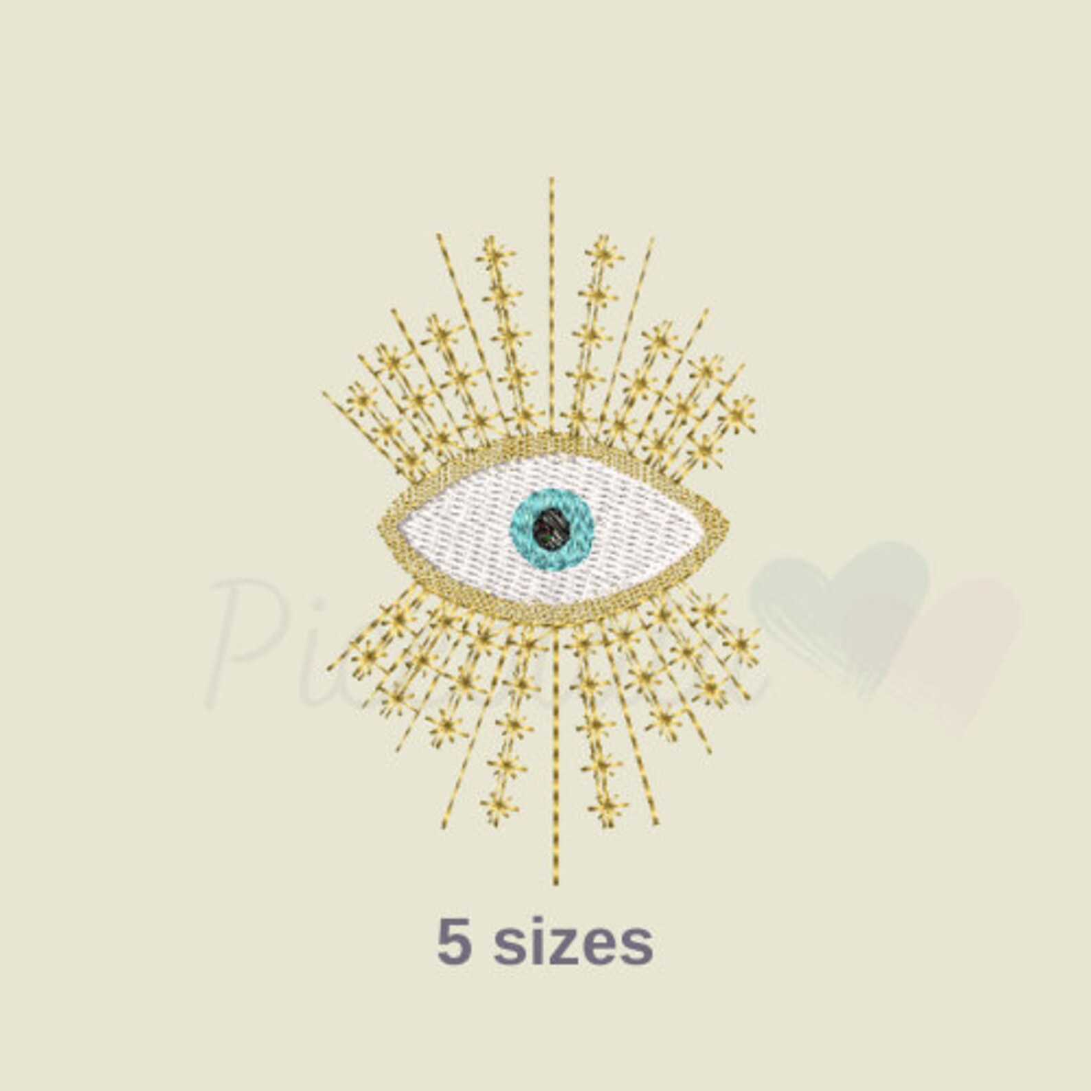 Evil Eye Embroidery Design / Amulet Embroidery Design / Blue Eye ...