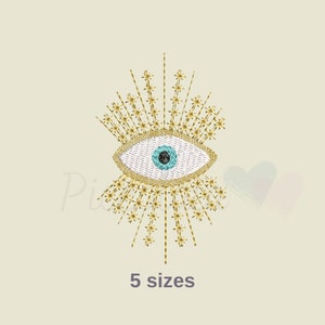 Evil Eye Embroidery Design / Amulet Embroidery Design / Blue Eye ...