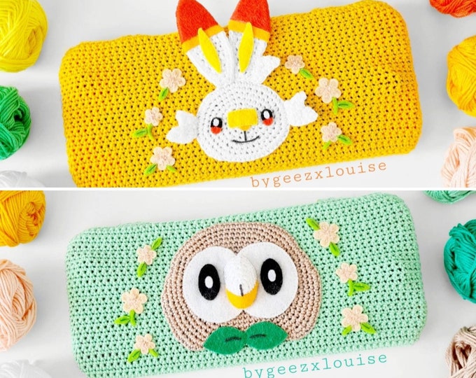 Crochet Nintendo Switch Case Scorbunny and Rowlet From - Etsy