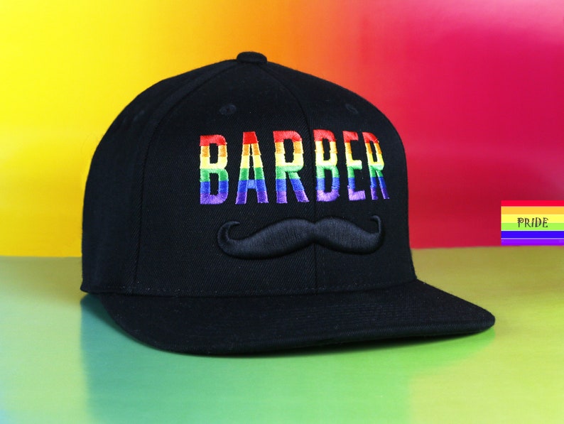 Barber Rainbow Snapback Hat for Men & Women/black - Etsy
